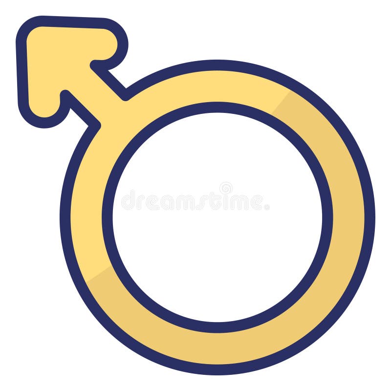 Male Sign Isolated Isolated Vector Icon Easily Easily Stock ...