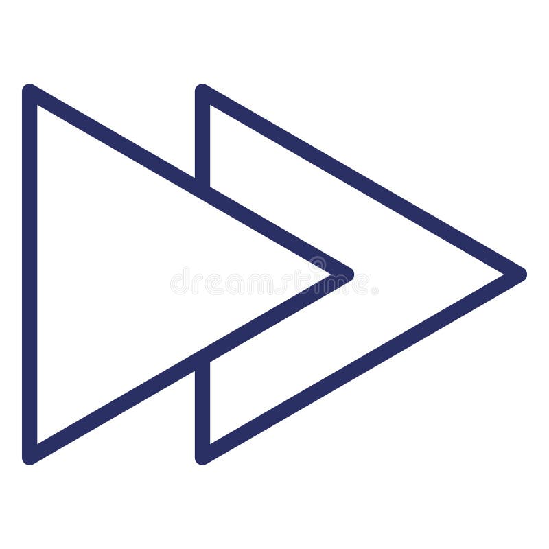 Forward Button Isolated Isolated Vector Icon Easily Editable Easily ...