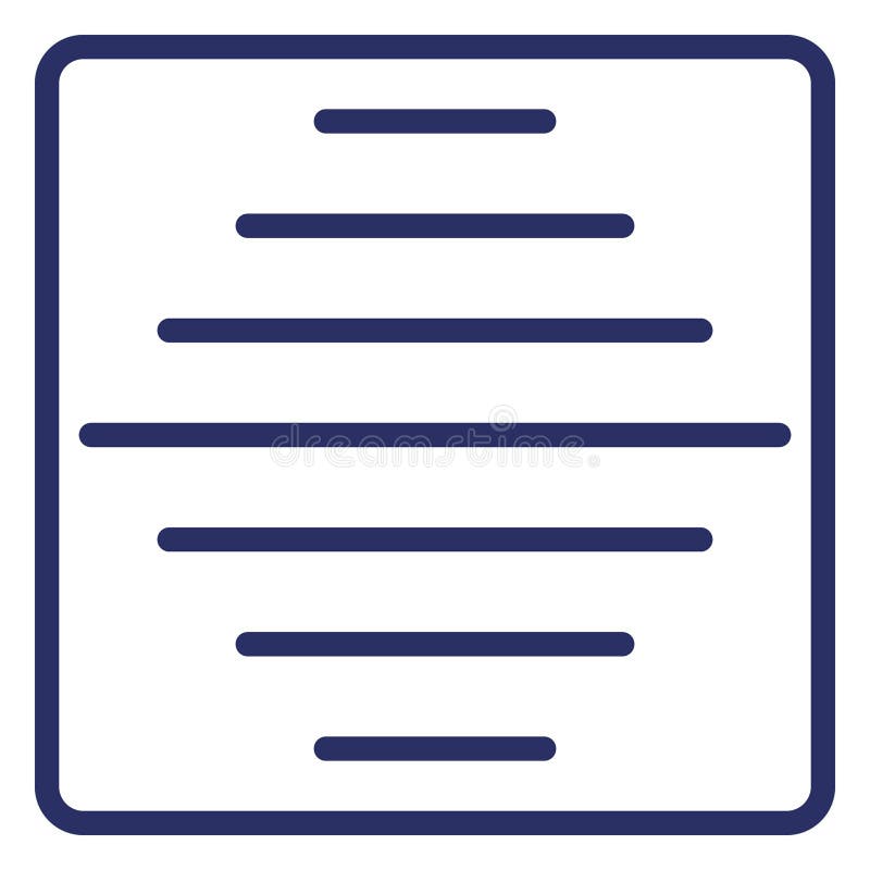 Horizontal Bars Isolated Isolated Vector Icon Easily Editable Easily ...