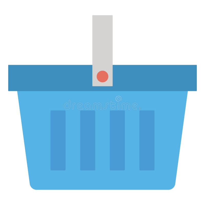 Basket Color Vector Icon Isolated and Fully Editable Stock Illustration ...