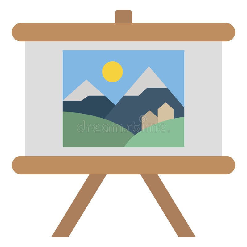 Canvas Stand Color Vector Icon Isolated and Fully Editable Stock Vector ...