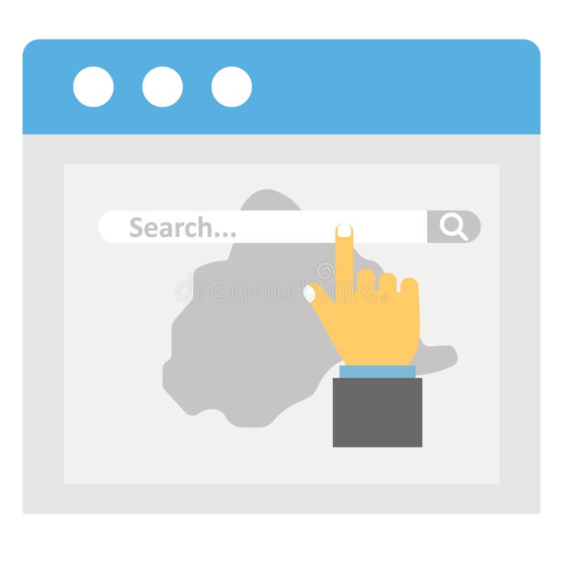 Search Engine Isolated Color Vector Icon Which Can Easily Modify or ...