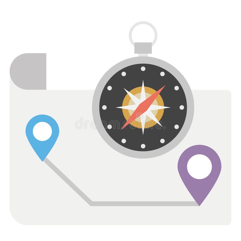Cardinal Directions Isolated Color Vector Icon Which Can Easily Modify ...