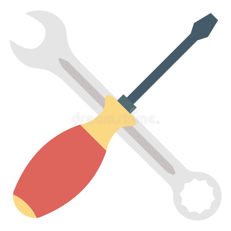 Setting Tool Flat Icon Color Vector Icon that Can Easily Modify or Edit ...