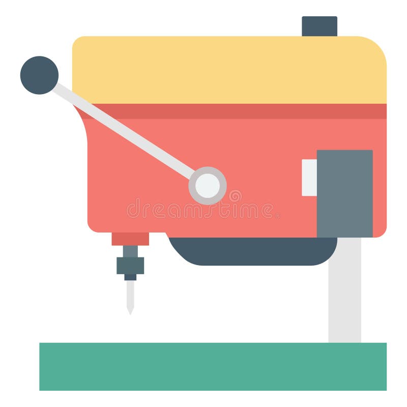 Bench Drill Press Isolated stock illustration. Illustration of metal ...