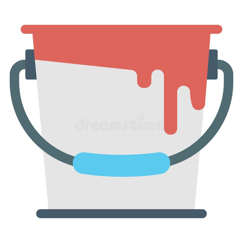 Paint Bucket Color Vector Icon that Can Easily Modify or Edit Stock ...