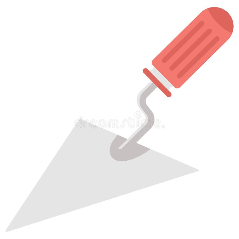 Cement Trowel Color Vector Icon that Can Easily Modify or Edit Stock ...