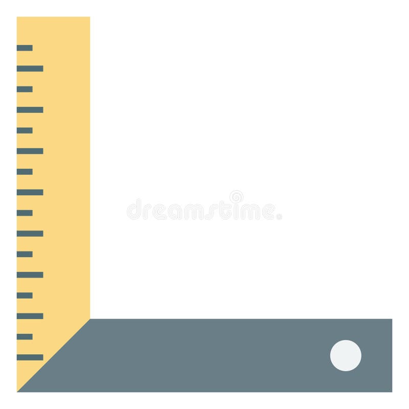 Engineer Ruler Color Vector Icon that Can Easily Modify or Edit Stock ...