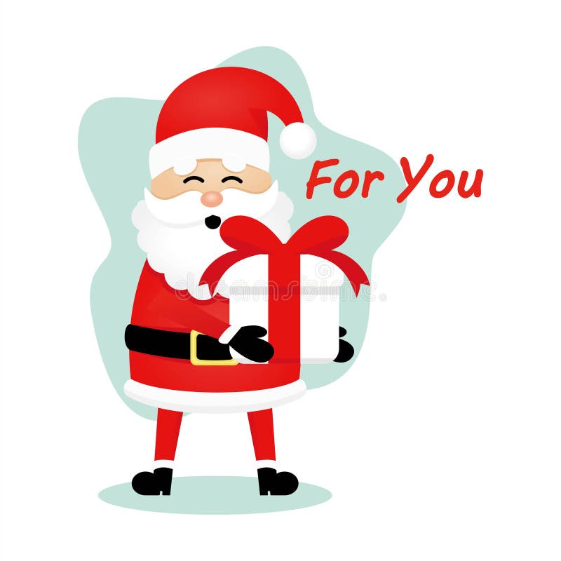 Santa Claus Illustration Sticker with Happy Expression To Welcome ...