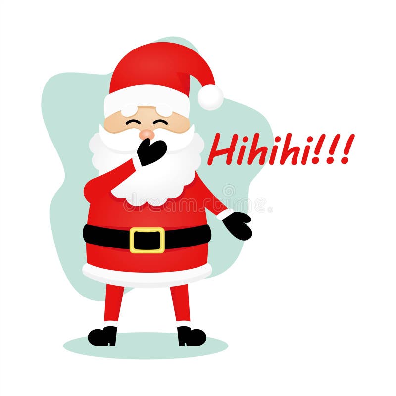 Santa Claus Illustration Sticker with Happy Expression To Welcome ...
