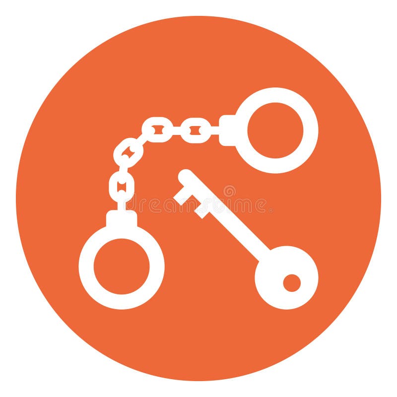 Antique Handcuff Key Isolated Vector Icon Which Can Easily Modify or ...