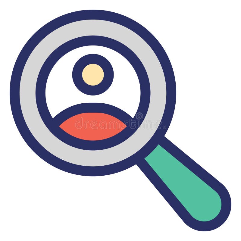 Search People Isolated Vector Icon Which Can Easily Modify or Edit ...