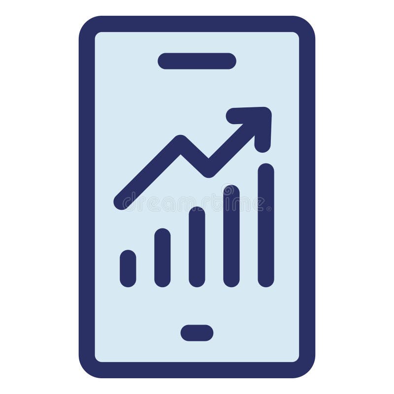 Mobile Graph Isolated Vector Icon Which Can Easily Modify or Edit Stock ...