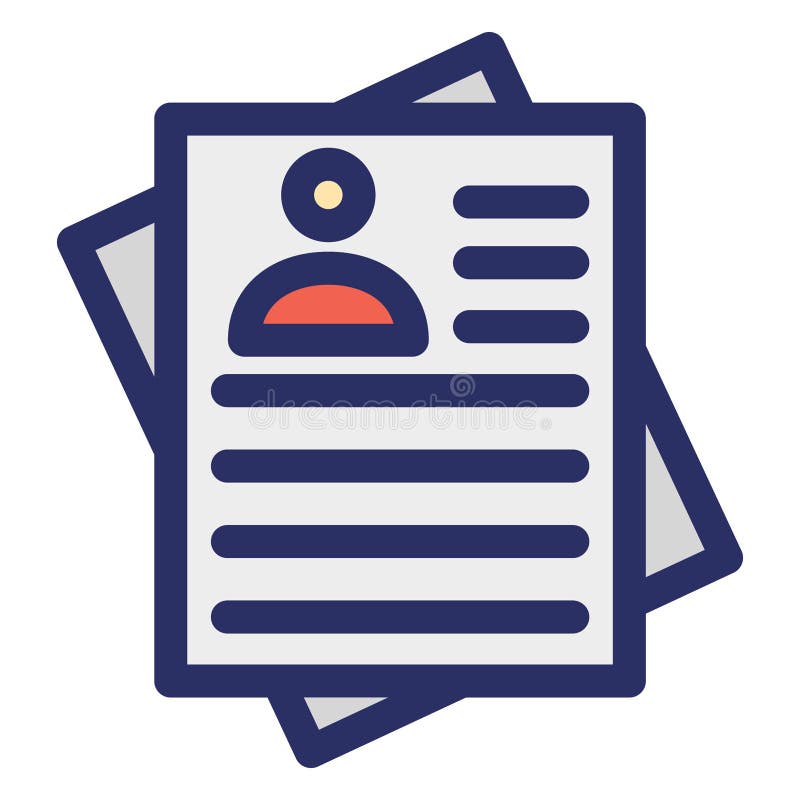 CV Isolated Vector Icon Which Can Easily Modify or Edit Stock Vector ...