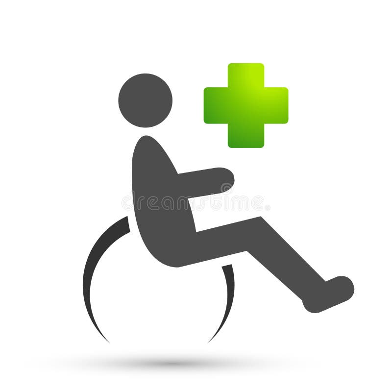 Disabled Care Logo Medical Health Clinic Home Icon Logo Stock Vector ...