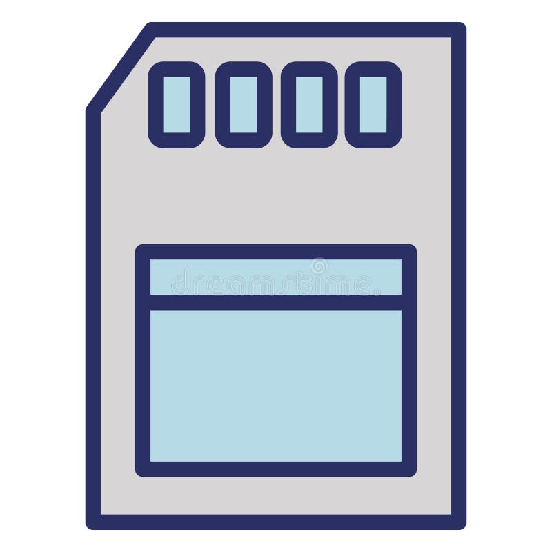 Cell Phone Memory Isolated Vector Icon Fully Editable Stock Vector ...