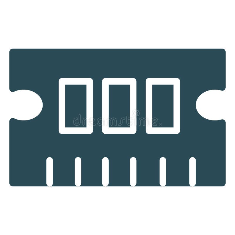 Computer Memory Isolated Vector Icon Fully Editable Stock Vector ...