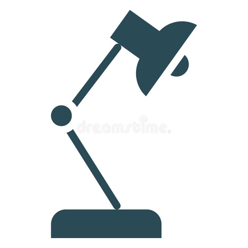 Balanced-arm Lamp Icon in Monochrome Style Isolated on White Background ...