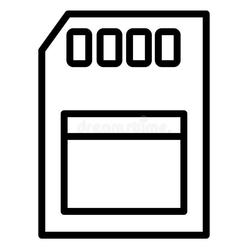 Cell Phone Memory Isolated Vector Icon Fully Editable Stock Vector ...