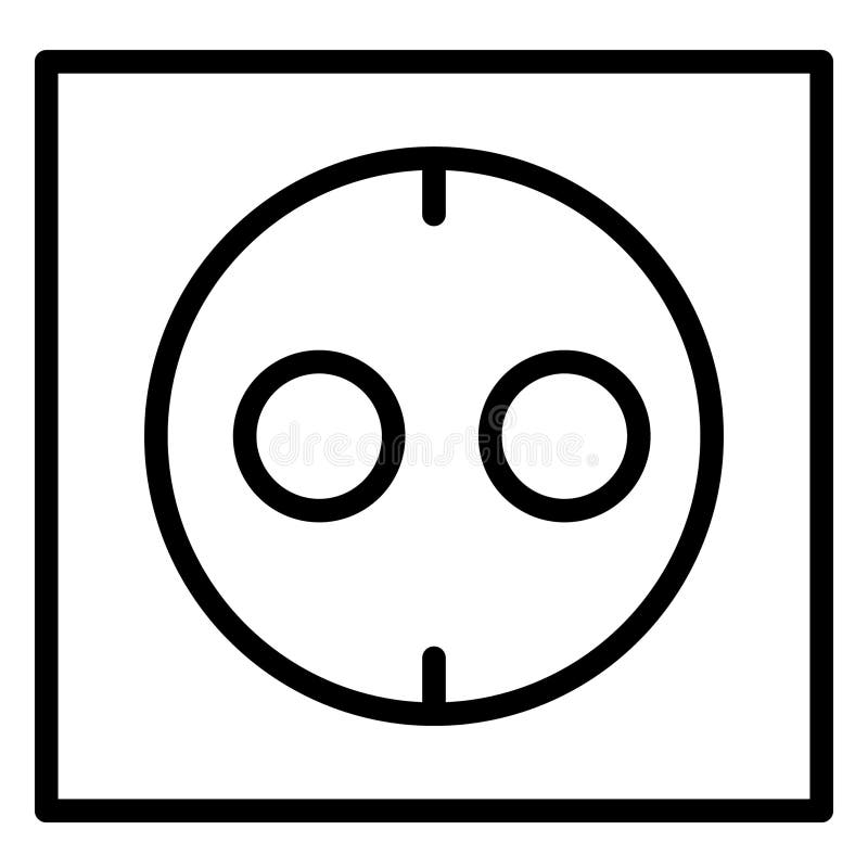 Double Socket Isolated Vector Icon Fully Editable Stock Vector ...