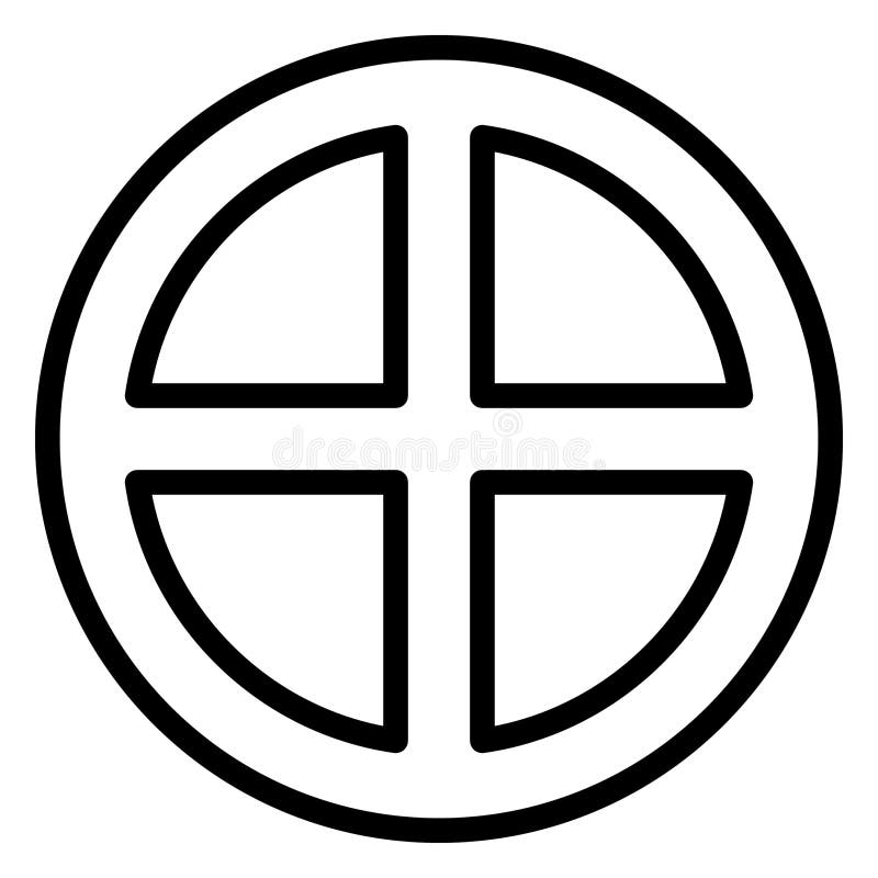 Sun Cross Isolated Vector Icon Which Can Easily Modify or Edit Stock ...