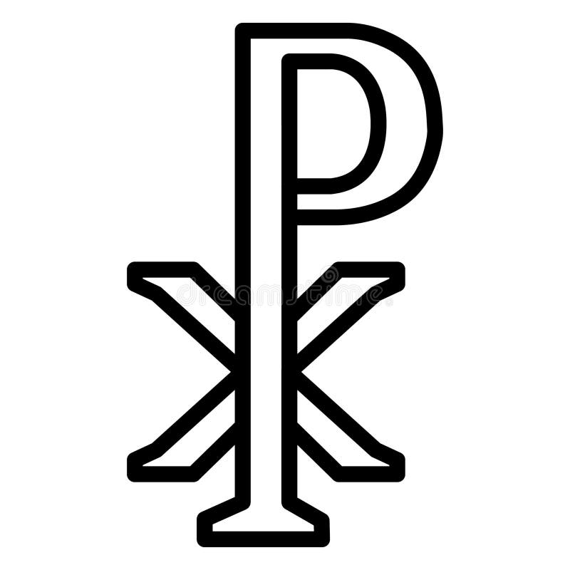 Chi Rho Isolated Vector Icon Which Can Easily Modify or Edit Stock ...
