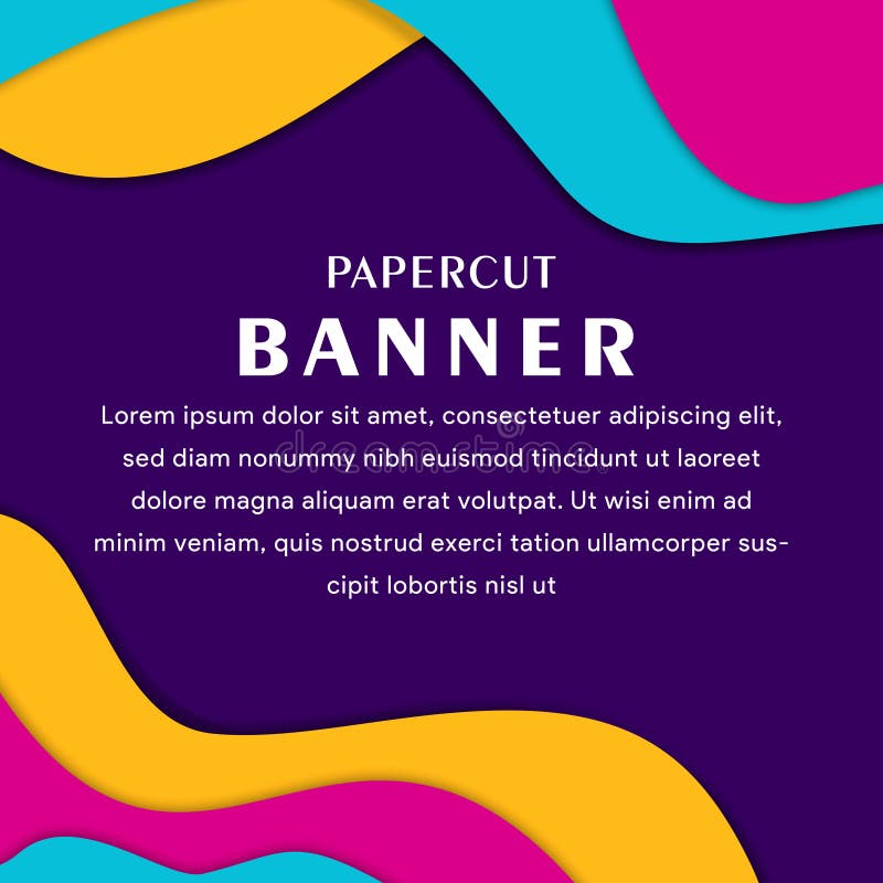 Abstract Cards Background with Paper Cut Stock Vector - Illustration of ...