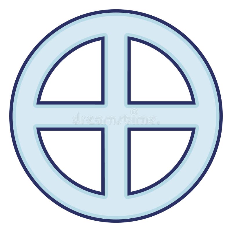 Sun Cross Isolated Vector Icon Which Can Easily Modify or Edit Stock ...