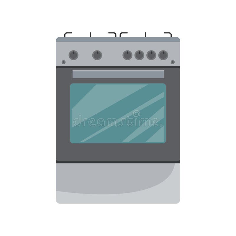 Simple Stove Flat Vector Illustration Icon Design Kitchen Electronics ...