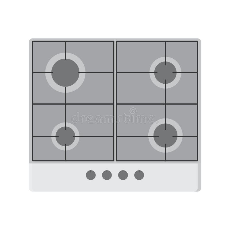 The gas hob kitchen stock vector. Illustration of faucet - 10987215