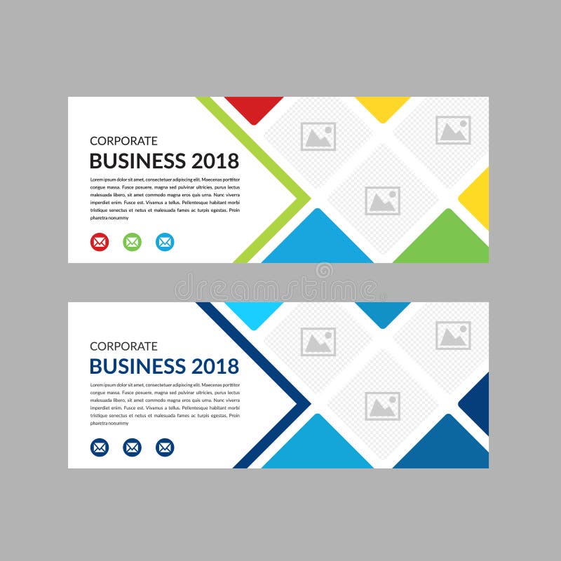 Horizontal Banner, Mosaic Square with Space for Photo Collage, Colorful ...