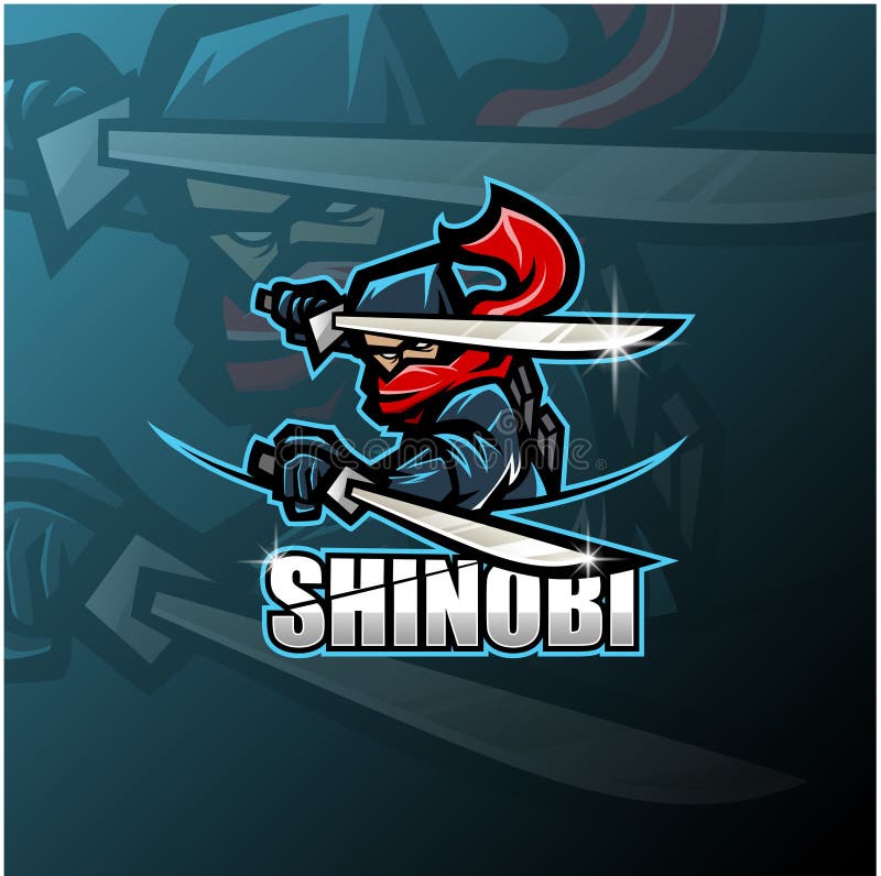 Shinobi Esport Mascot Logo Design Stock Vector - Illustration of label ...