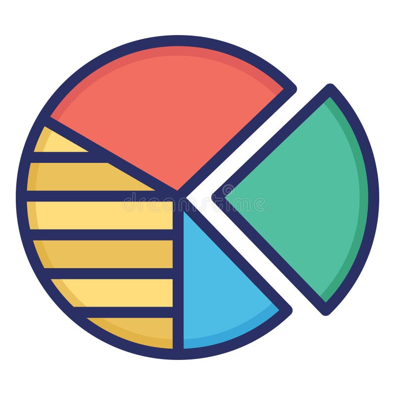 Circle Chart Isolated Vector Icon Which Can Easily Modify or Edit Stock ...