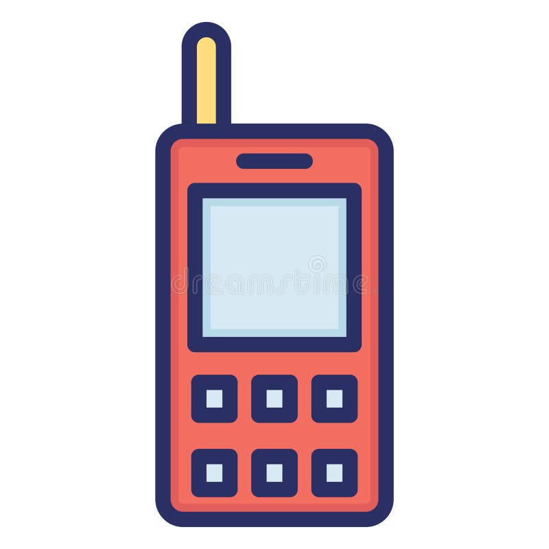 Cell Phone Isolated Vector Icon that Can Easily Modify or Edit Stock ...