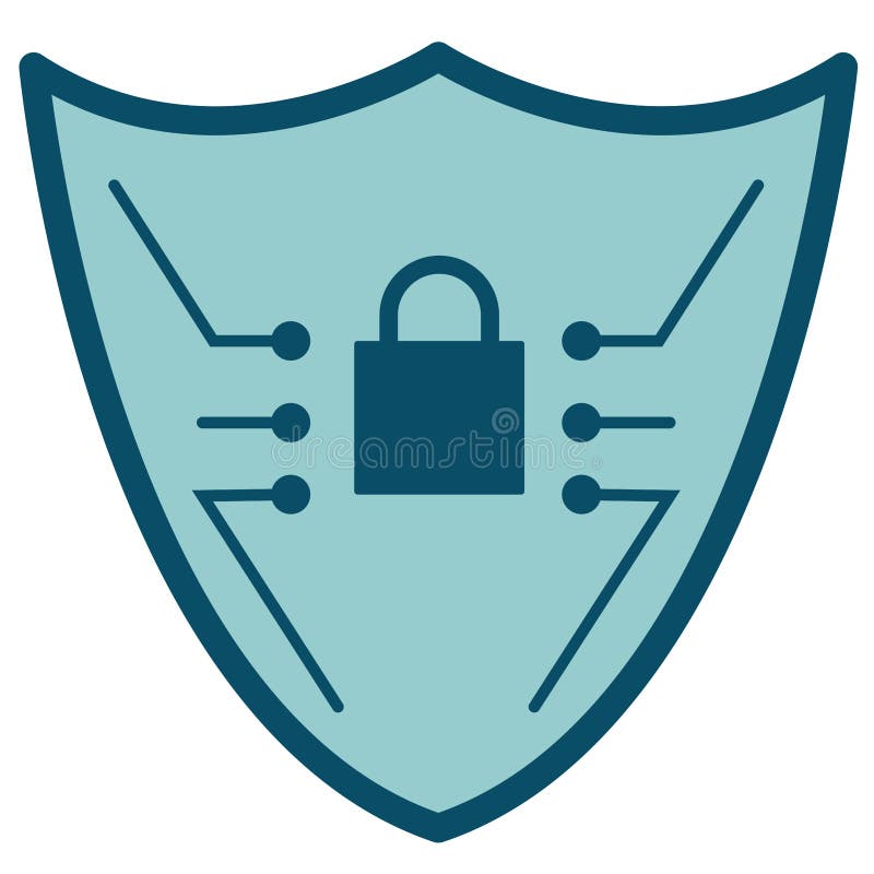 Cyber Security Icon. Vector Flat Data Protection Icon. Stock Vector ...