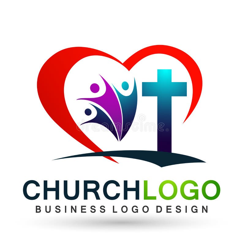 City Church People Union Care Love Logo Design Icon on White Background ...
