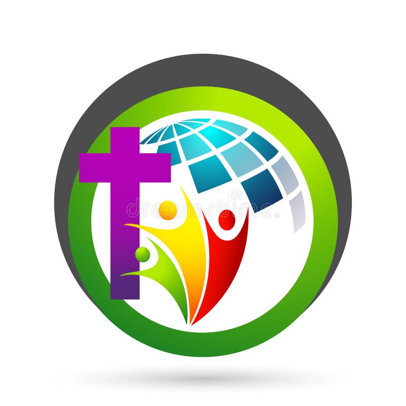 Globe City Church People Union Life Care Love Logo Design Icon on White ...