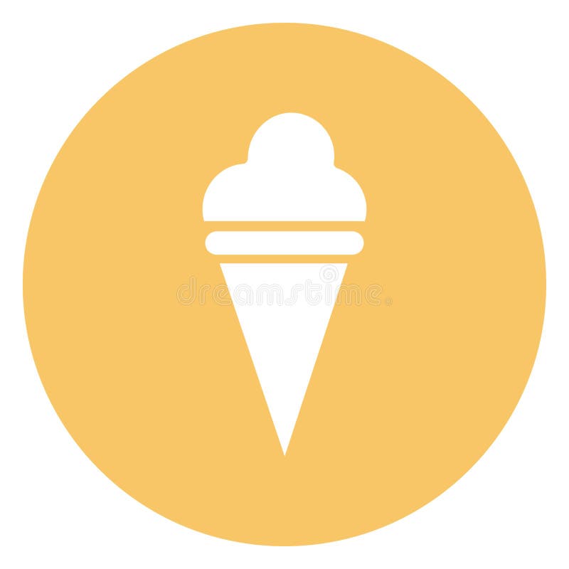 Cake Cone Isolated Vector Icon Which Can Easily Modify or Edit Stock ...