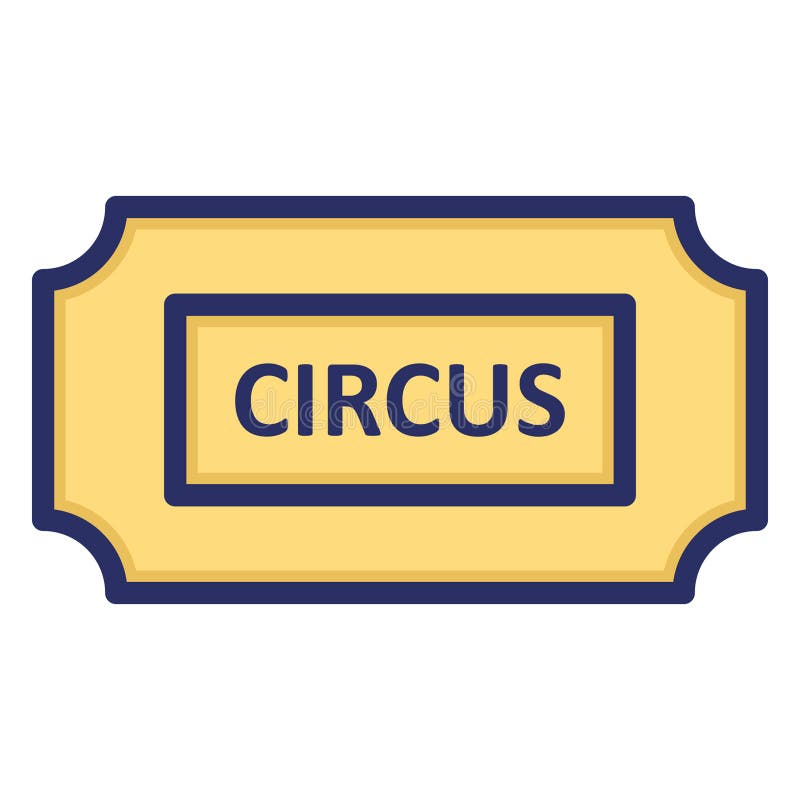 Circus Ticket Isolated Vector Icon Which Can Easily Modify or Edit ...
