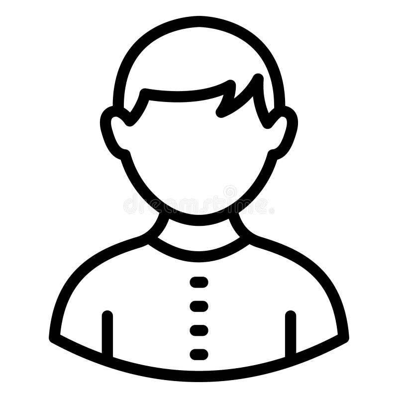 Young Boy Isolated Vector Icon Which Can Easily Modify or Edit Stock ...