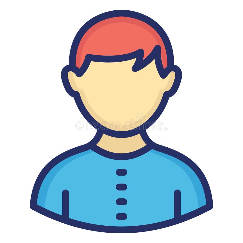 Young Boy Isolated Vector Icon Which Can Easily Modify or Edit Stock ...
