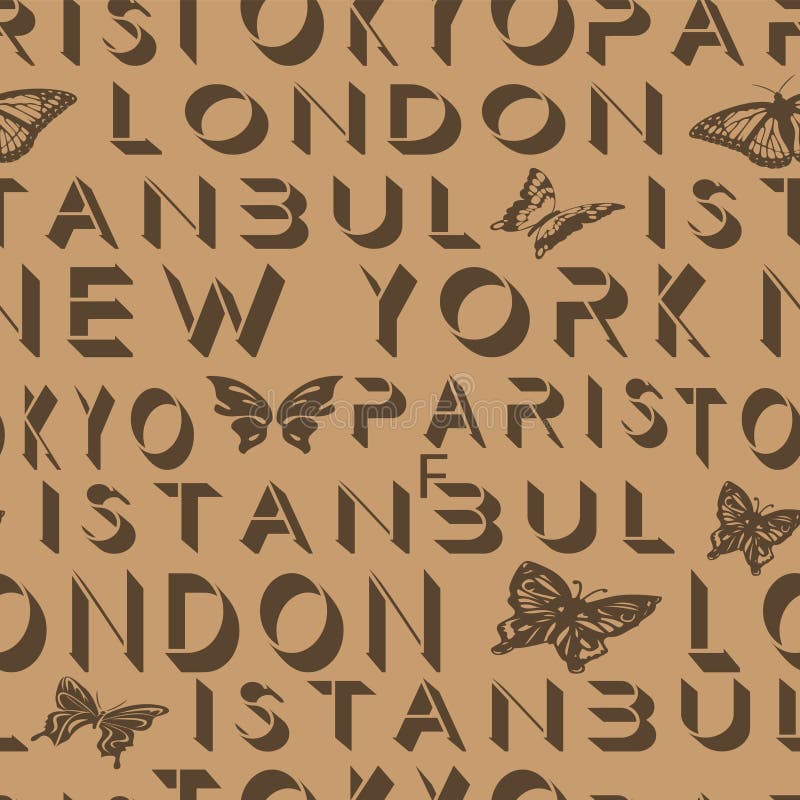 Trendy Fashion Paris,London,Milano Text Design Pattern Stock Vector ...