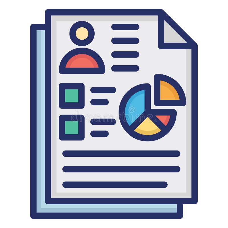 Business Report, Isolated Vector Icon Which Can Easily Modify or Edit ...