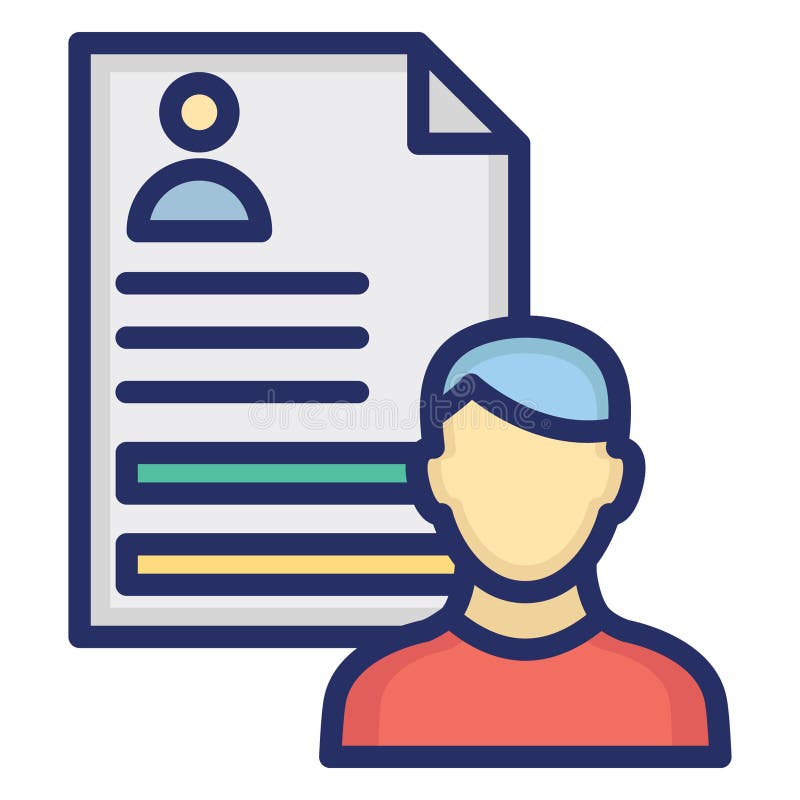 Biodata Isolated Vector Icon Which Can Easily Modify or Edit Stock ...