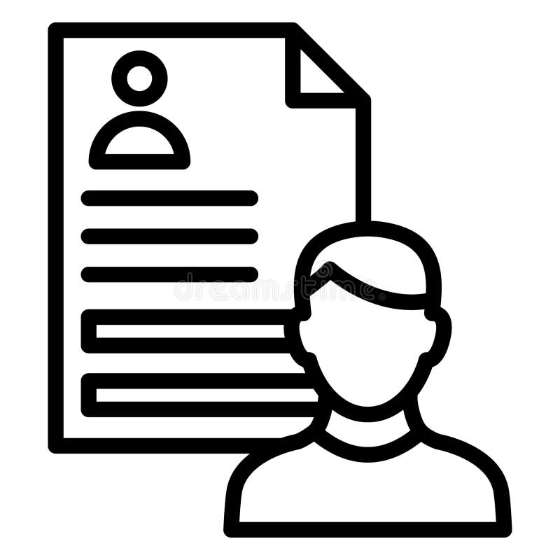 Biodata, Curriculum Vitae . Vector Icon Which Can Easily Modify or ...