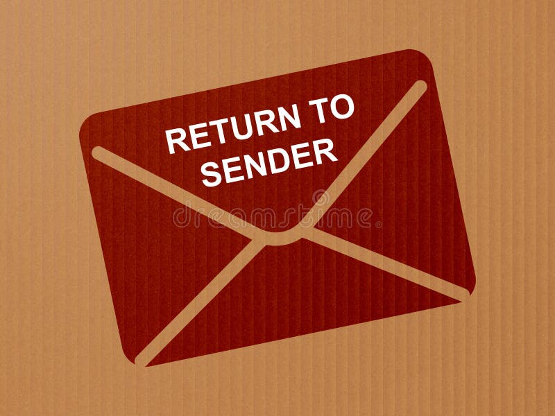 Return To Sender Cardboard Box Unwanted Package Stock Illustration ...