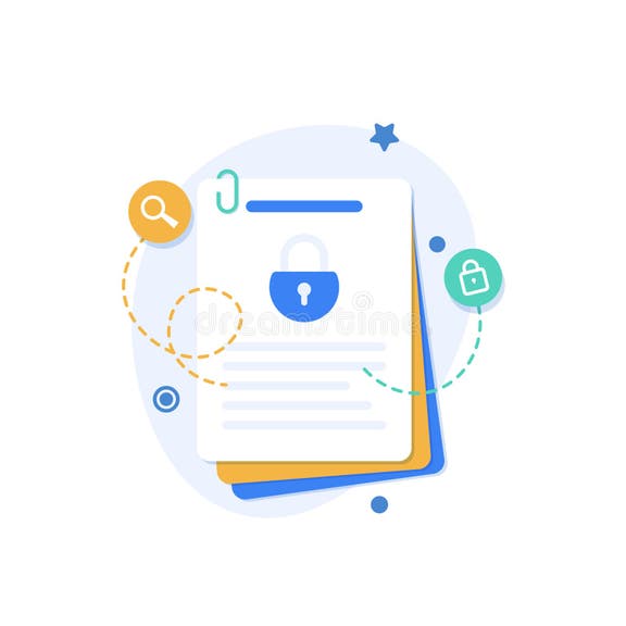 Document Protection Concept, Confidential Information and Privacy Idea ...