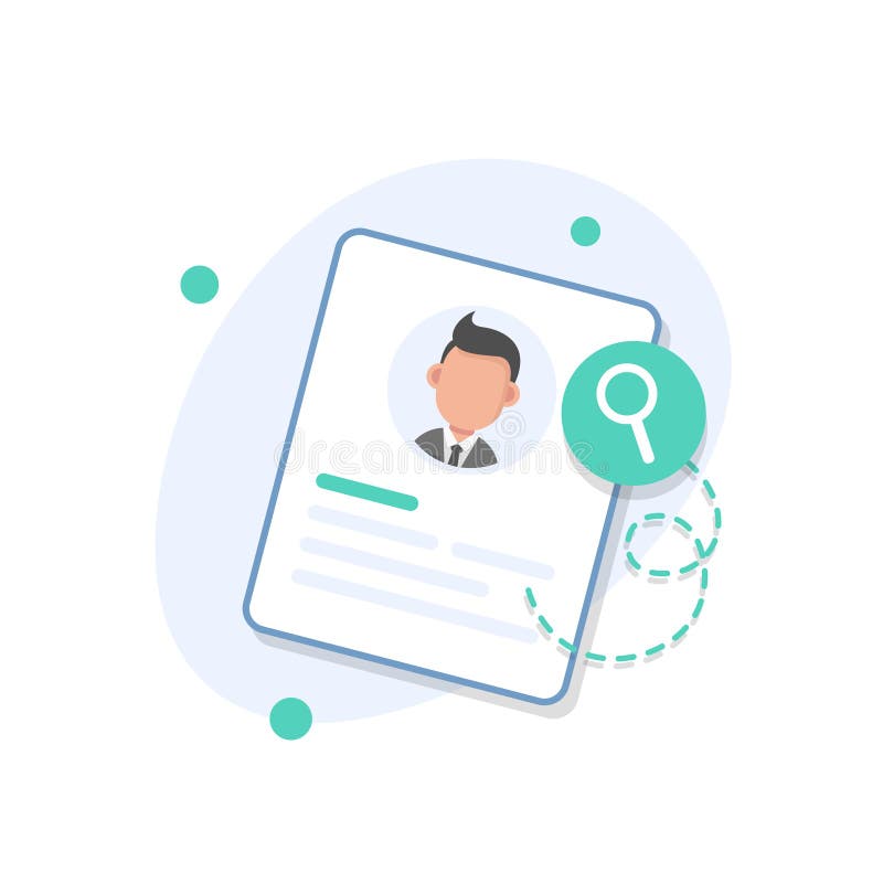 Personal Info Icon Vector Illustration Isolated, Flat Cartoon Line ...