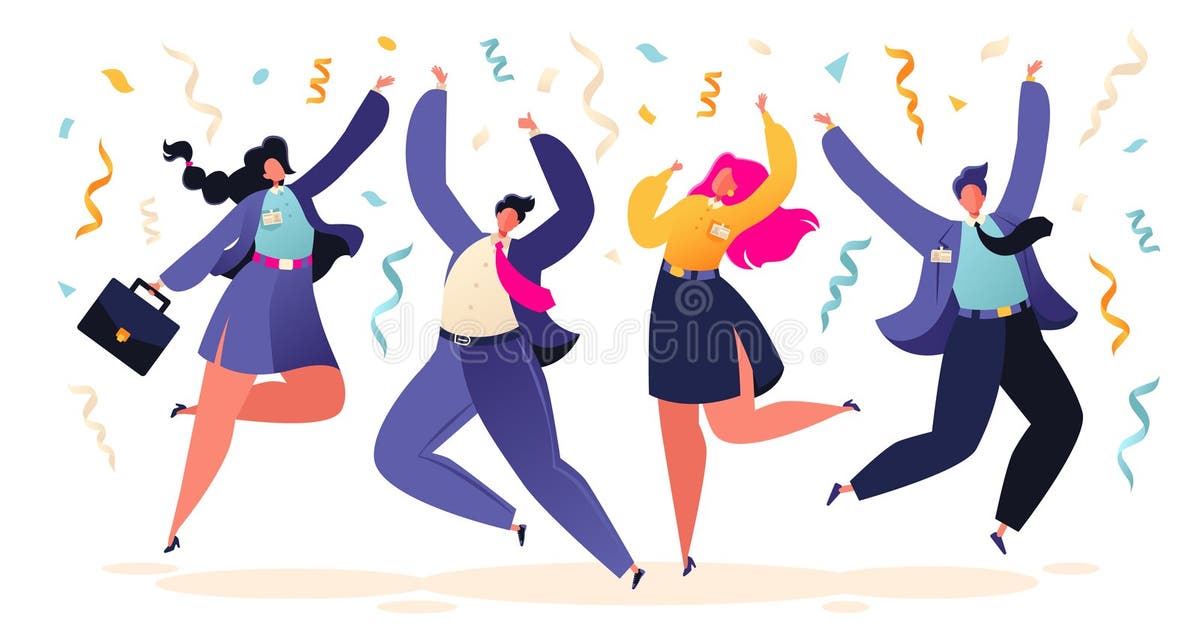 Celebrating Office Team Stock Illustrations – 1,956 Celebrating Office ...
