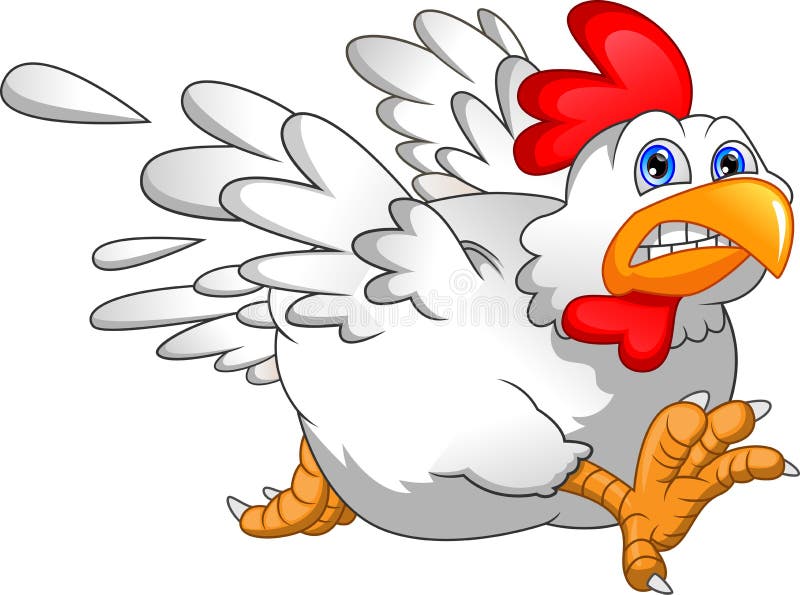 Cartoon Rooster Running stock vector. Illustration of chick - 41818392